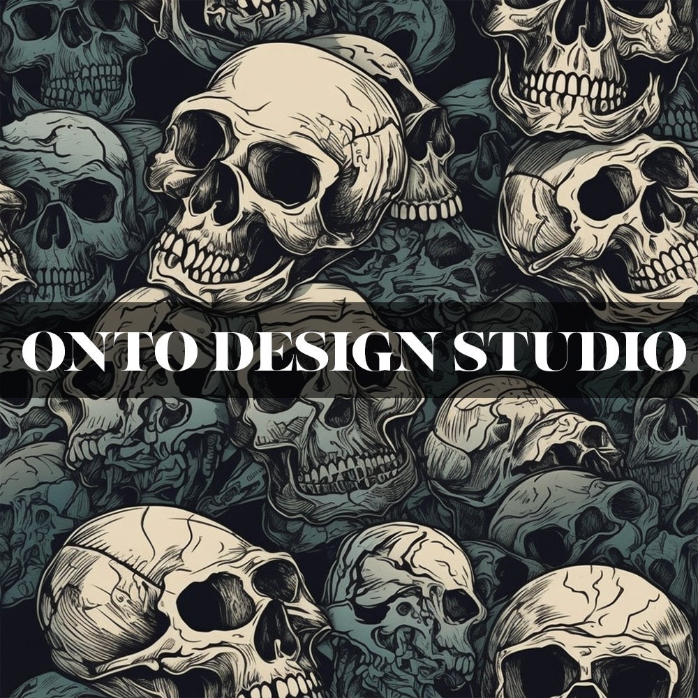 Skulls Seamless Pattern Digital Download, Paper Textures, Tiling ...
