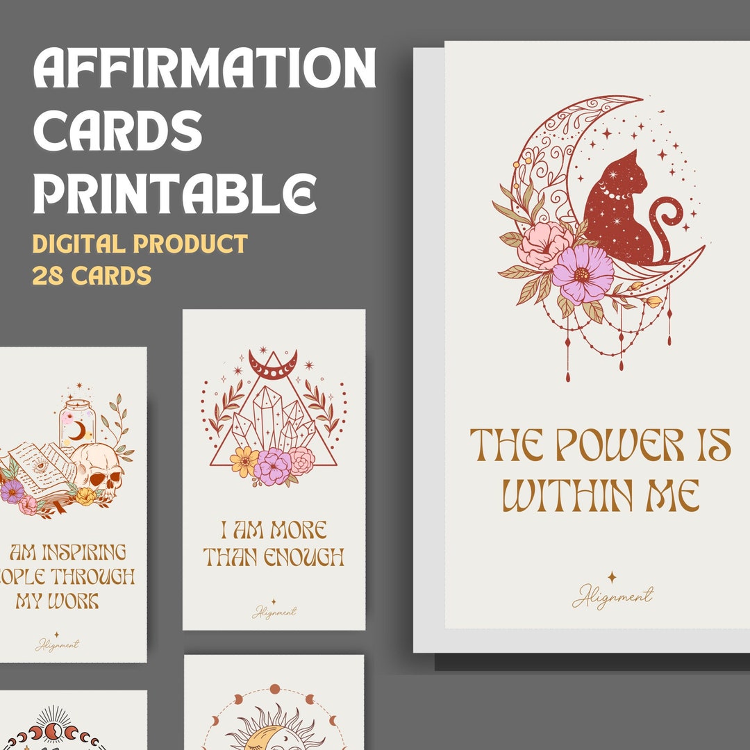 Positive Affirmation Card Men Printable Self Help Mental Health Mom ...