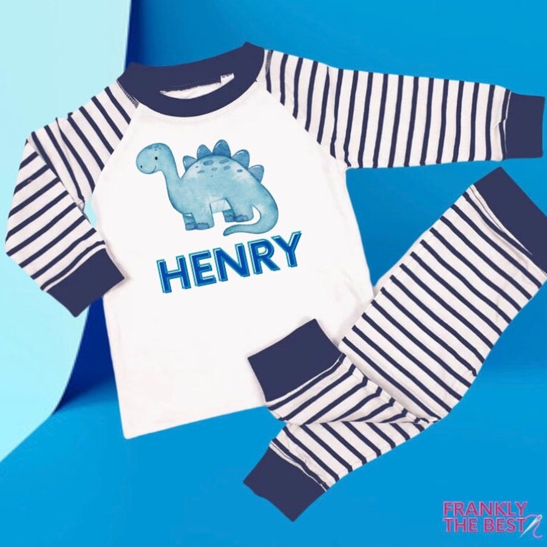 Dinosaur Pyjamas, Dinosaur Pjs, Personalised Pjs With Name. Boys Pjs ...