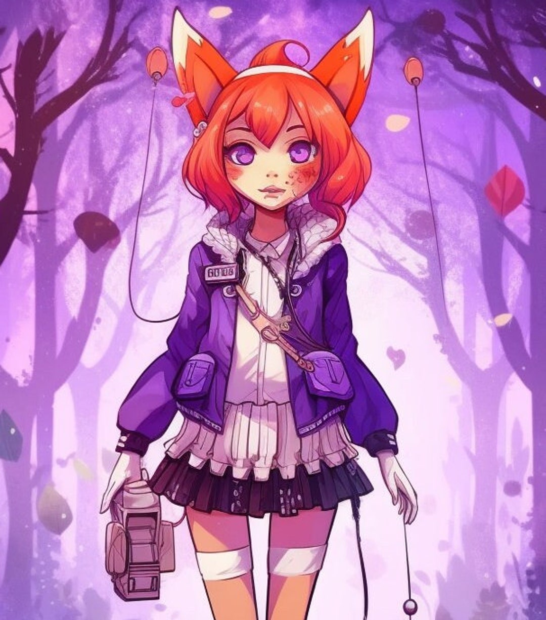 Cute Furry Fursona Adobtable Purple Fox 1 of 1 - Etsy