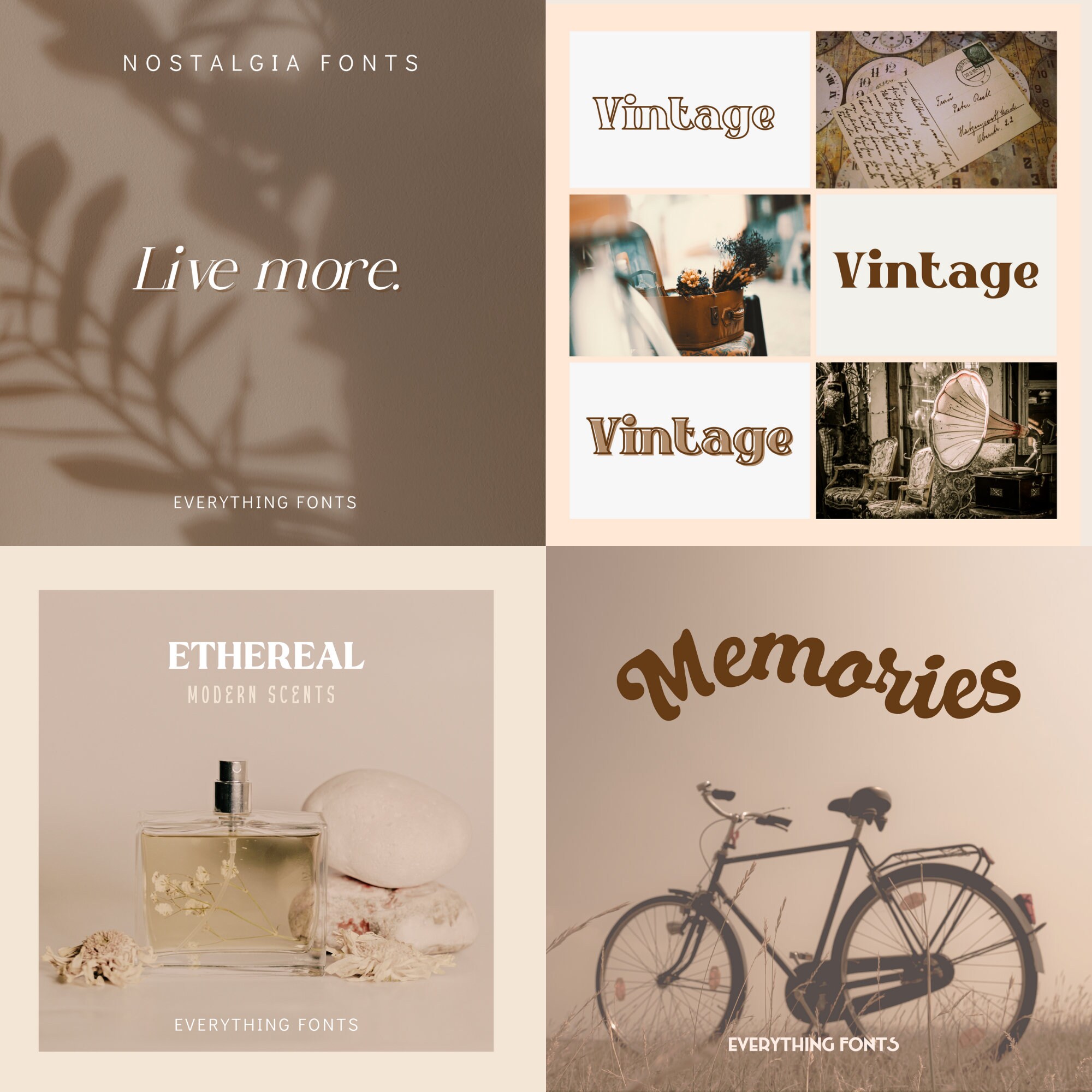 10 Nostalgia Fonts Bundle ,circuit Font Bundle, Farmhouse Fonts, Script ...