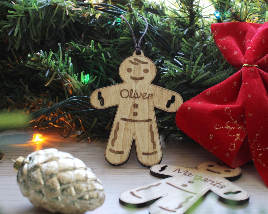 Personalized Gingerbread Man Ornaments / Christmas Ornaments / Tree ...