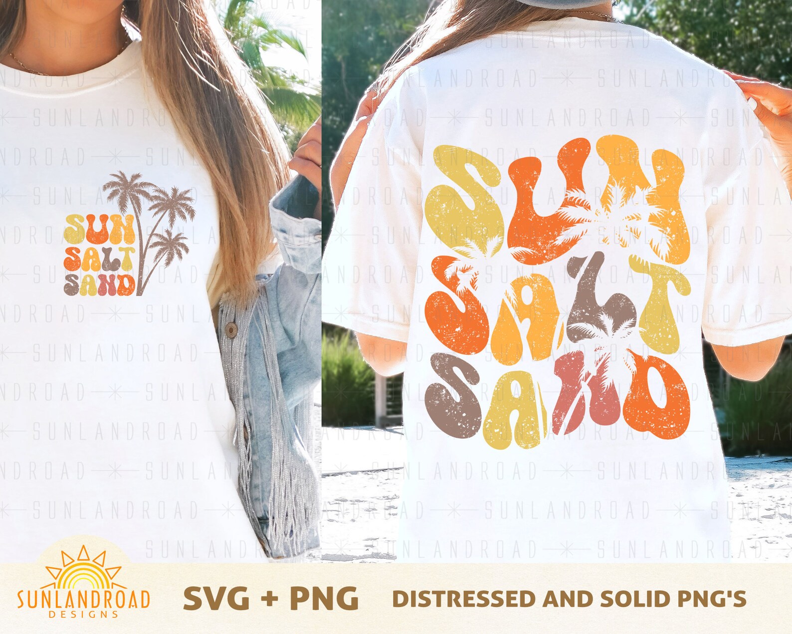 Sun Salt Sand Svg, Retro Beach Svg, Retro Summer Svg, Retro Sublimation ...