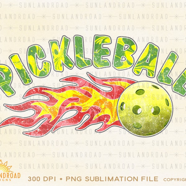 Pickleball on Fire Svg - Etsy