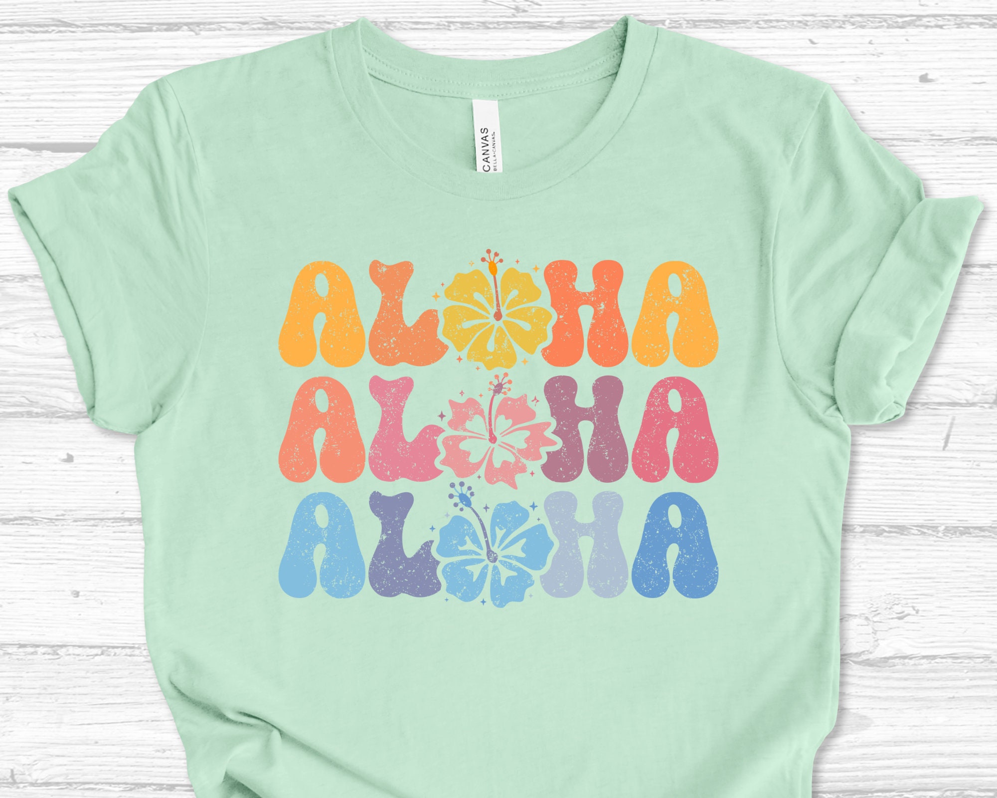 Retro Aloha Png Sublimation, Beach Png, Aloha Shirt, Groovy Shirt Png, Sublimation Png, Flowers ...
