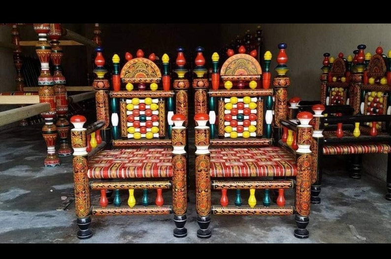 Colorful Charpai Chair Handmade Pakistani Heritage Chair Antique ...