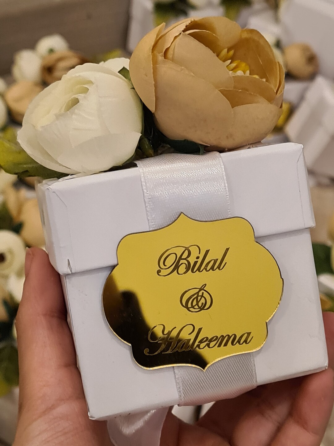 Wedding Favors for Guests, Nikkah Keepsake Baby Gift, Gold Foiling ...
