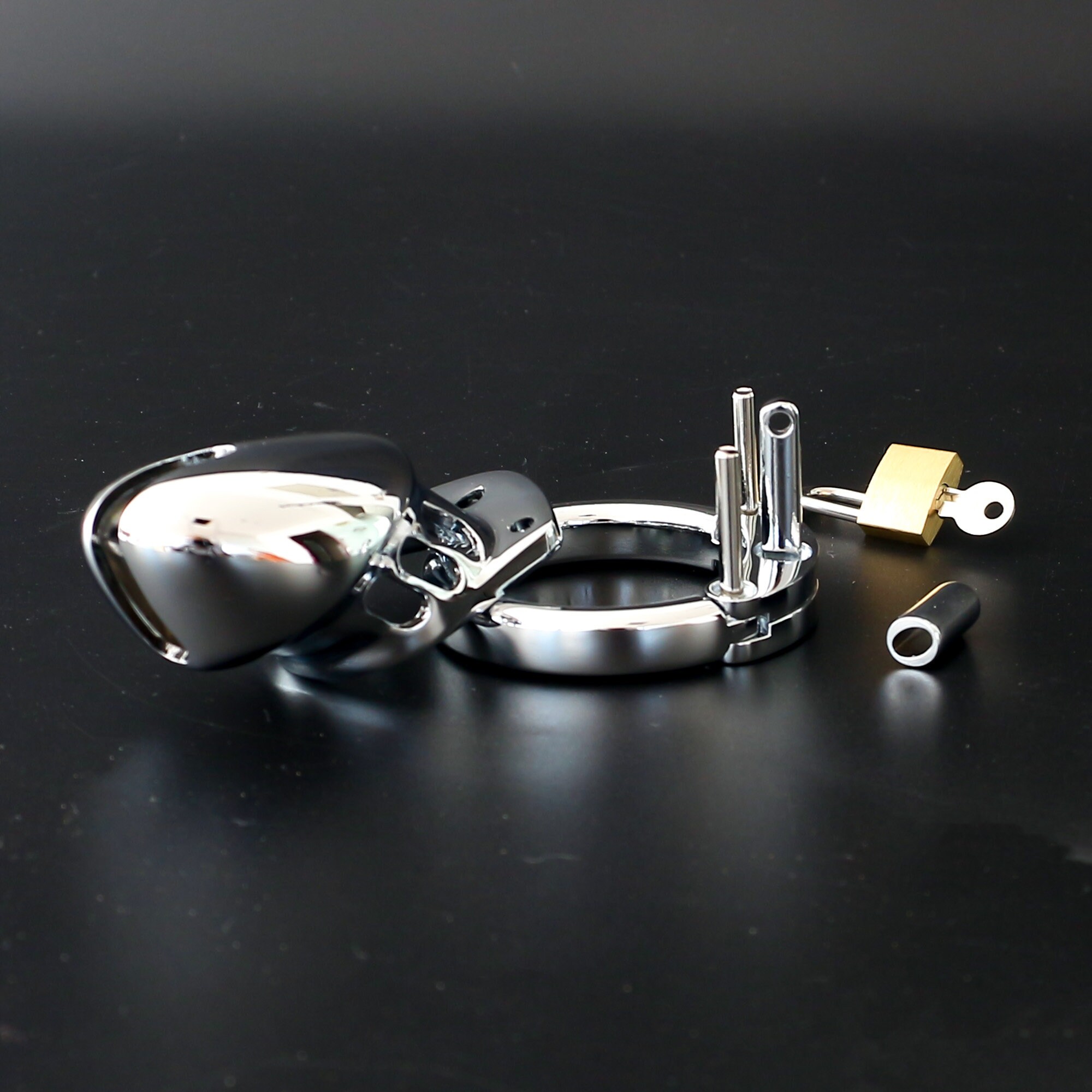 Male Chastity Device With Arced Cock Ring Penis Lock Cage,adjustable - Etsy