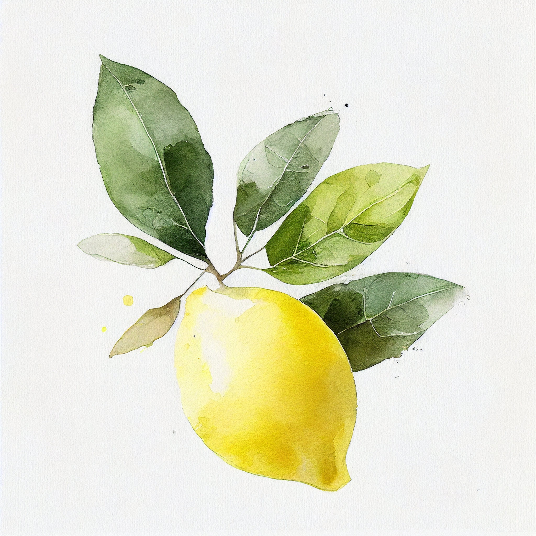 Watercolor Lemons Clipart, Summer Citrus Greenery Clipart Png, Lemon ...