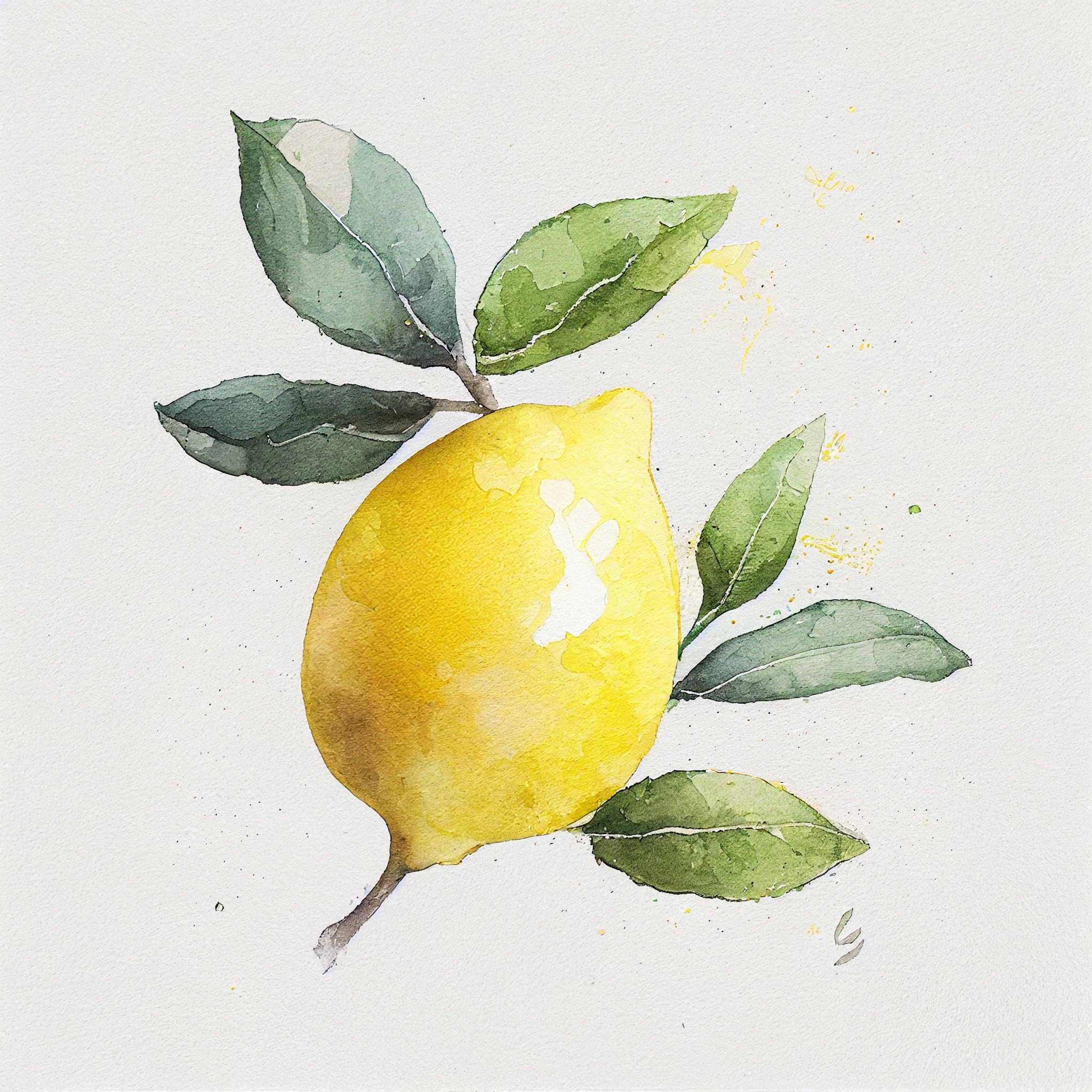Watercolor Lemons Clipart, Summer Citrus Greenery Clipart Png, Lemon ...