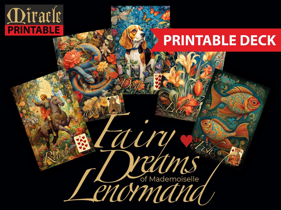 Printable Deck: Faery Dreams Lenormand - Etsy