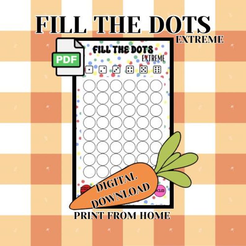 Fill the Dots Extreme - DIGITAL DOWNLOAD Savings Challenge - Etsy