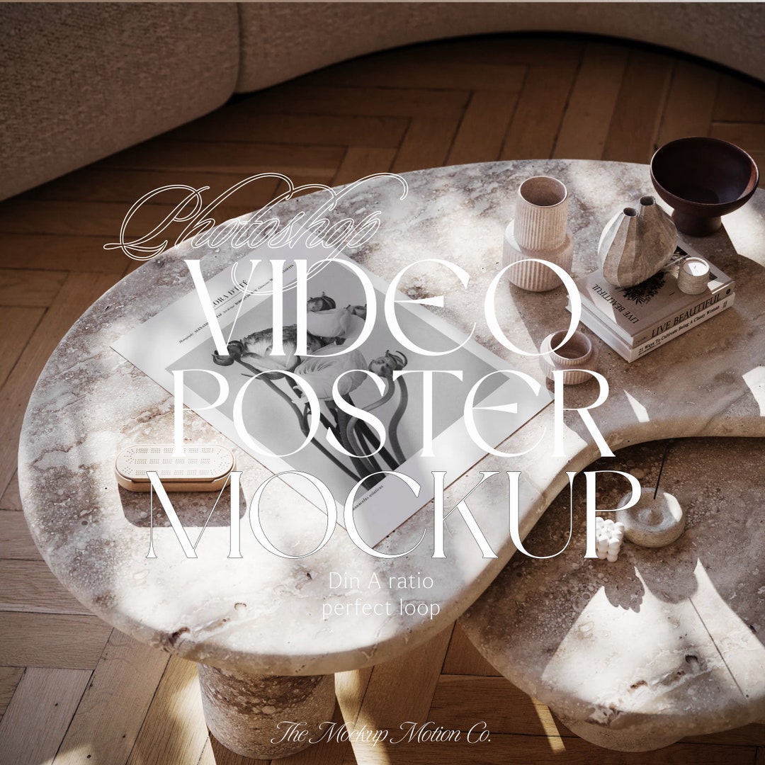 Poster Mockup Video Printable Mockup Animated Mockup Photoshop Video ...