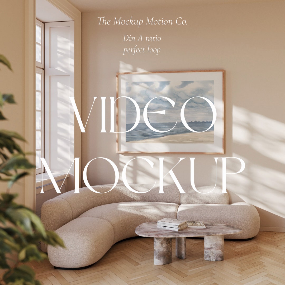 Frame Mockup Video | Din A | Printable Mockup | Animated Mockup | Psd ...