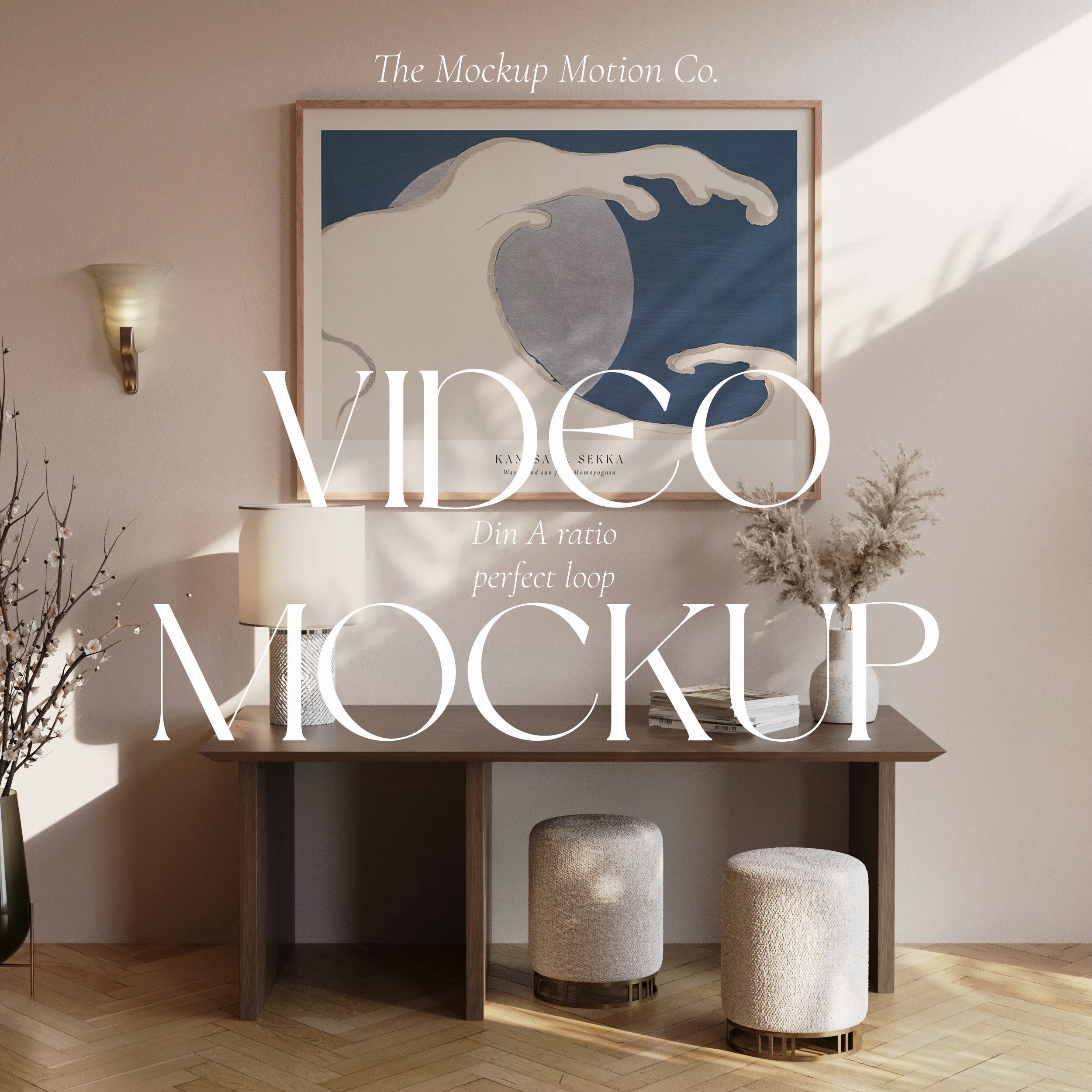 Video Mockup Frame Din A ISO Mock up Wood Frame Mock-up Animated PSD ...