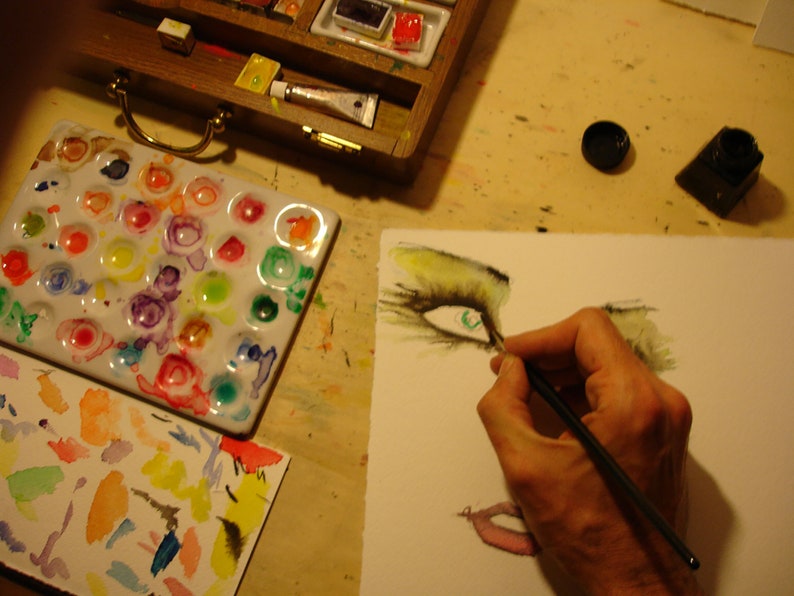 Original Hand Painted Watercolour by Pink Floyd Artist Finlay Cowan on ...