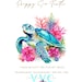 Preppy Sea Turtle Clip Art Transparent Background in PNG Turtle, Beach ...