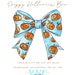 Preppy Halloween Bow Clip Art - Transparent Background in PNG - Vibrant ...