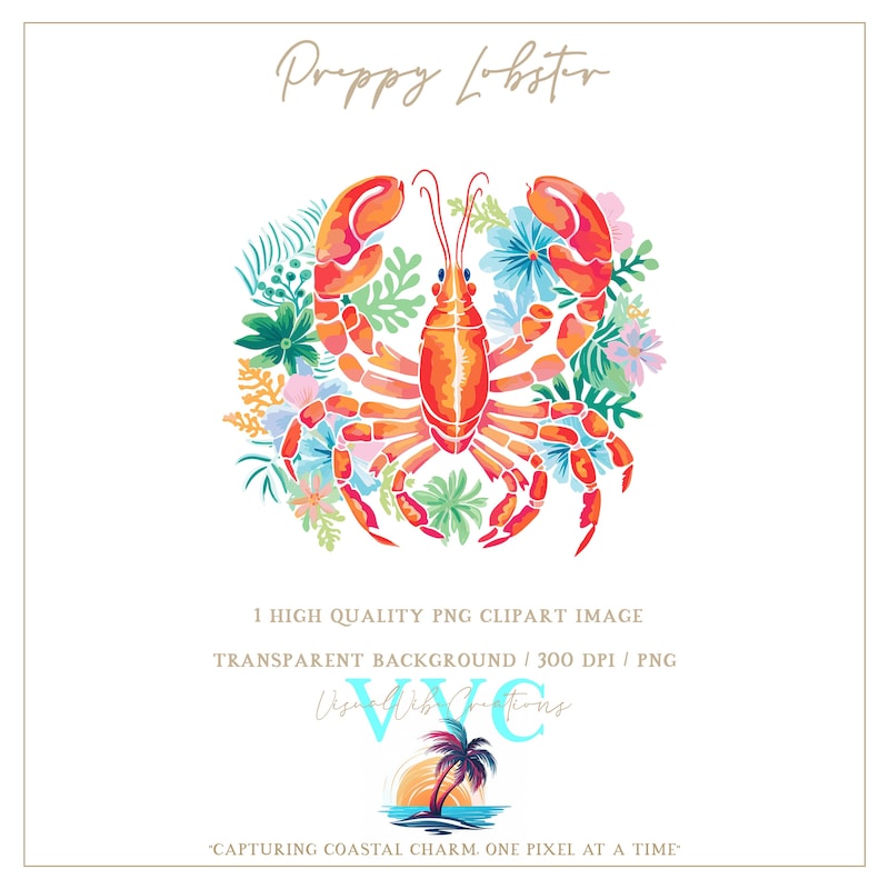 Preppy Lobster - Etsy