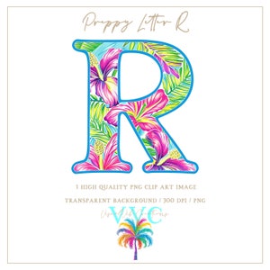 Preppy Letter R Clip Art Transparent Background in PNG Alphabet ...