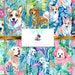 Preppy Zoo Animals Digital Paper, 10 Seamless Patterns for Printable ...
