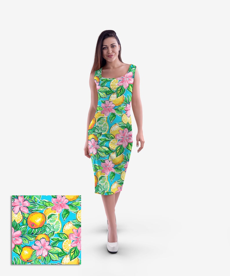 Summer Tropical Fruit Digital Paper, 10 Seamless Preppy Patterns for ...