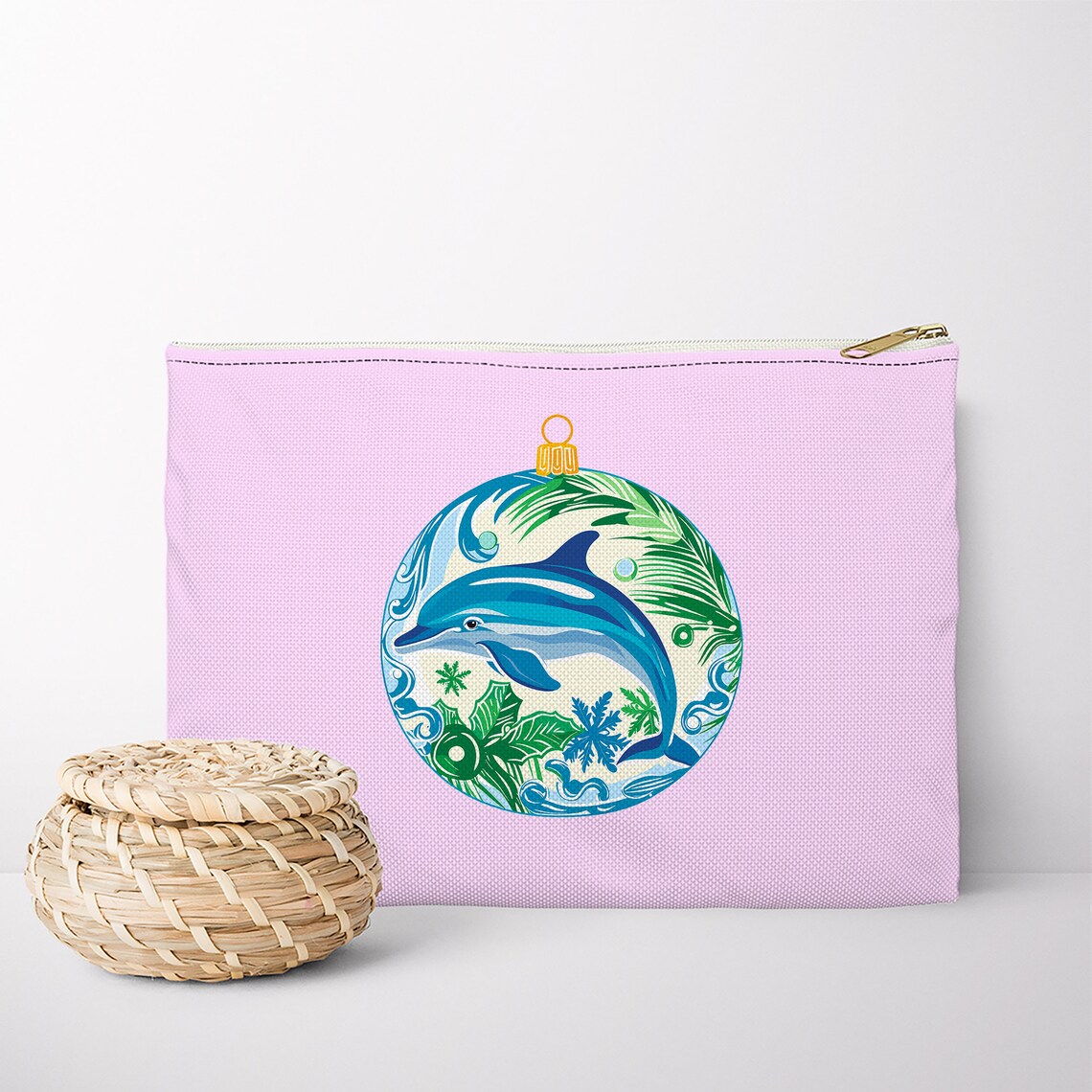 Preppy Dolphin Ornament Clip Art - Transparent Background in PNG ...