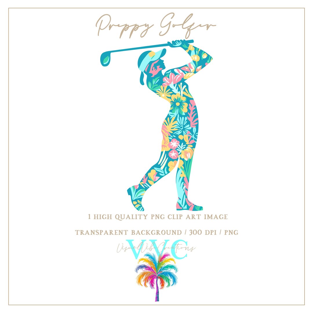 Preppy Golfer Clip Art - Transparent Background in PNG - Golfer ...