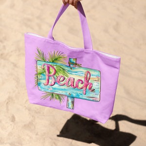Preppy Beach Sign Clip Art - Transparent Background in PNG - Floral ...