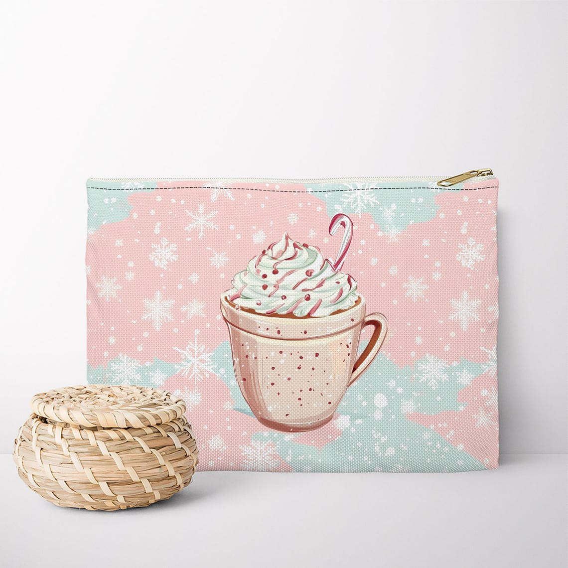 Preppy Peppermint Mocha Digital Paper, 1 Seamless Pattern for Printable ...