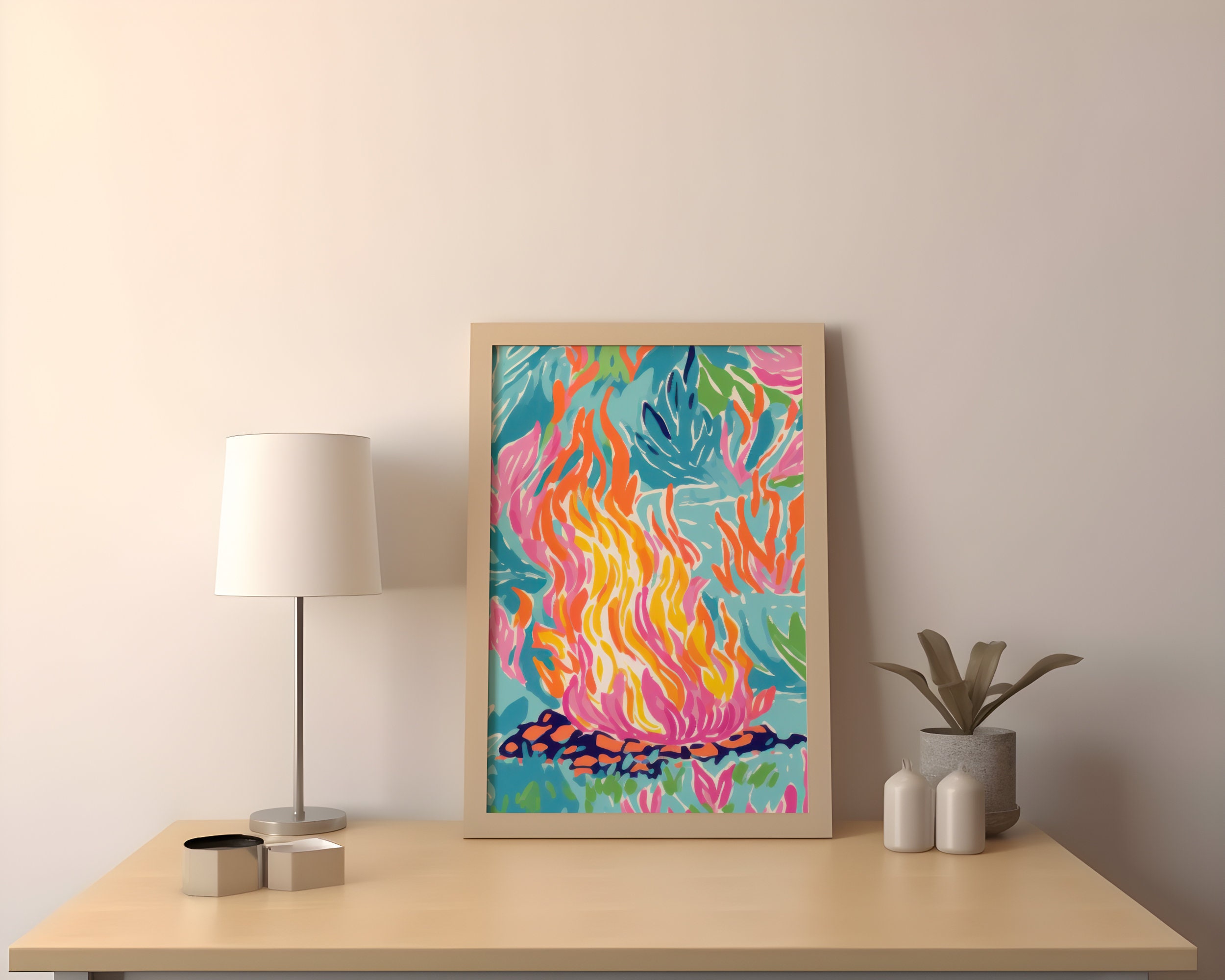 Preppy Campfire Digital Paper 1 Seamless Pattern for - Etsy