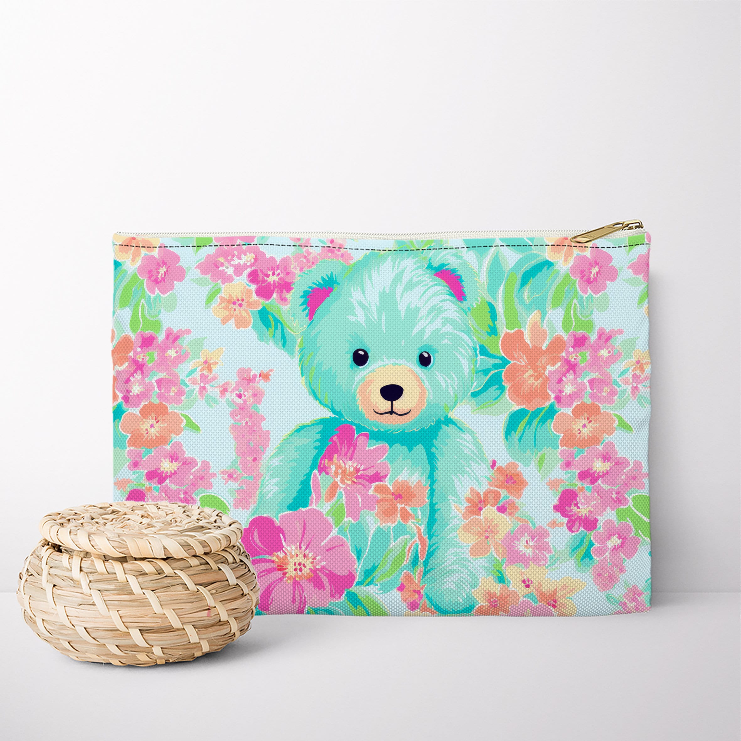 Preppy Teddy Bear Digital Paper 10 Seamless Flower Patterns - Etsy