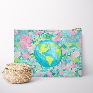 Preppy Inspired Earth Digital Paper, 1 Seamless Tropical Pattern for ...