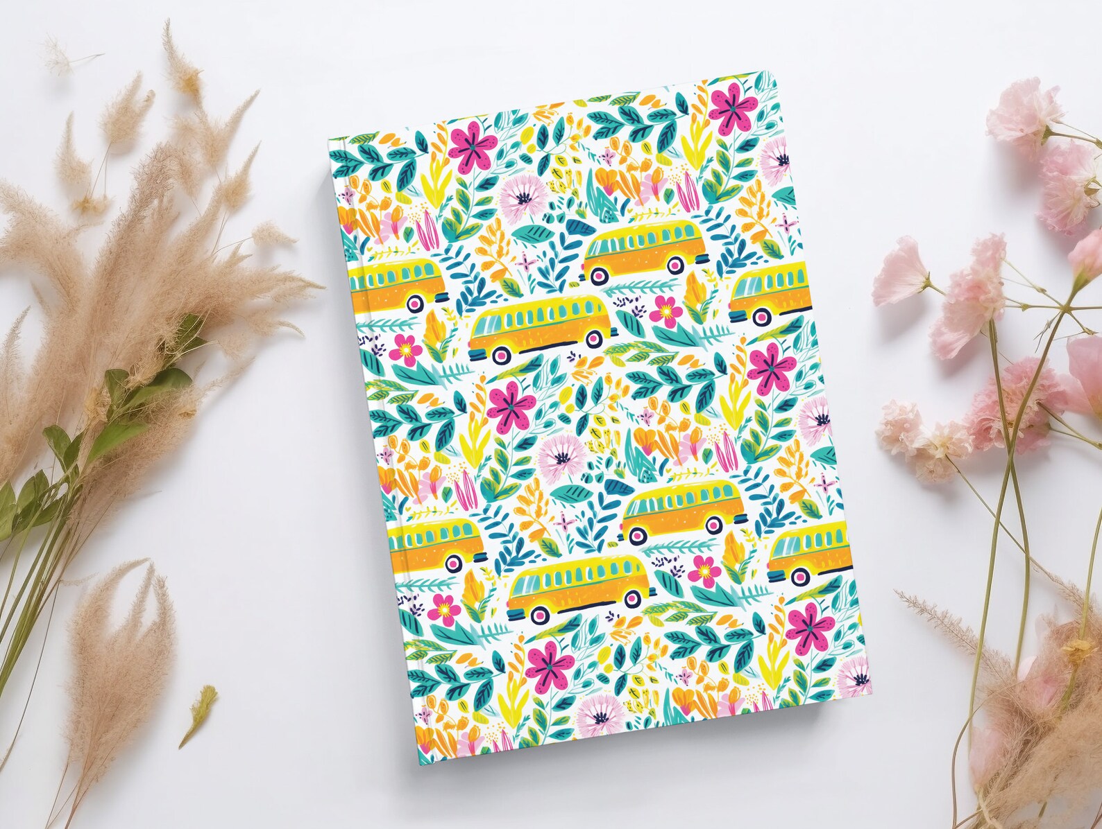 Preppy School Bus Digital Paper, 1 Seamless Pattern for Scrapbook Paper ...