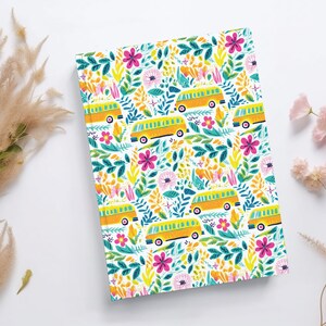 Preppy School Bus Digital Paper, 1 Seamless Pattern for Scrapbook Paper ...