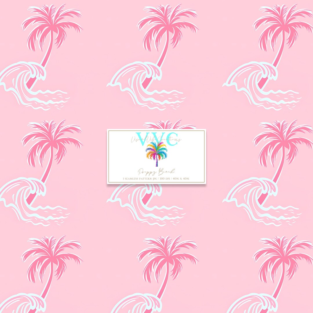 Preppy Beach Digital Paper, 1 Seamless Pattern for Scrapbook Paper ...