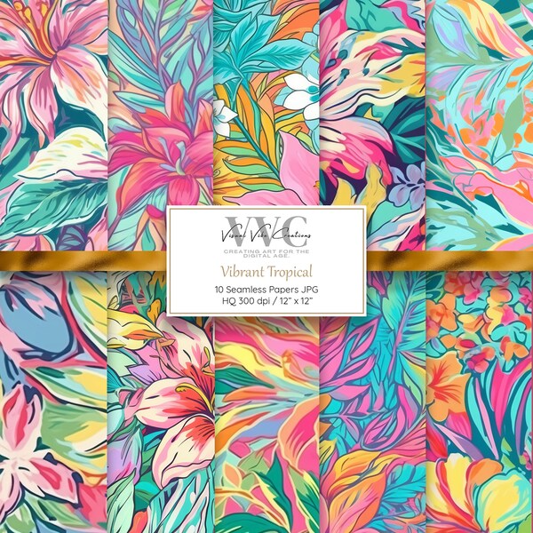 Flower Digital Paper - Etsy