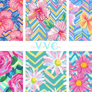 Preppy Inspired Chevron Pack #2 Digital Paper, 10 Seamless Patterns for ...