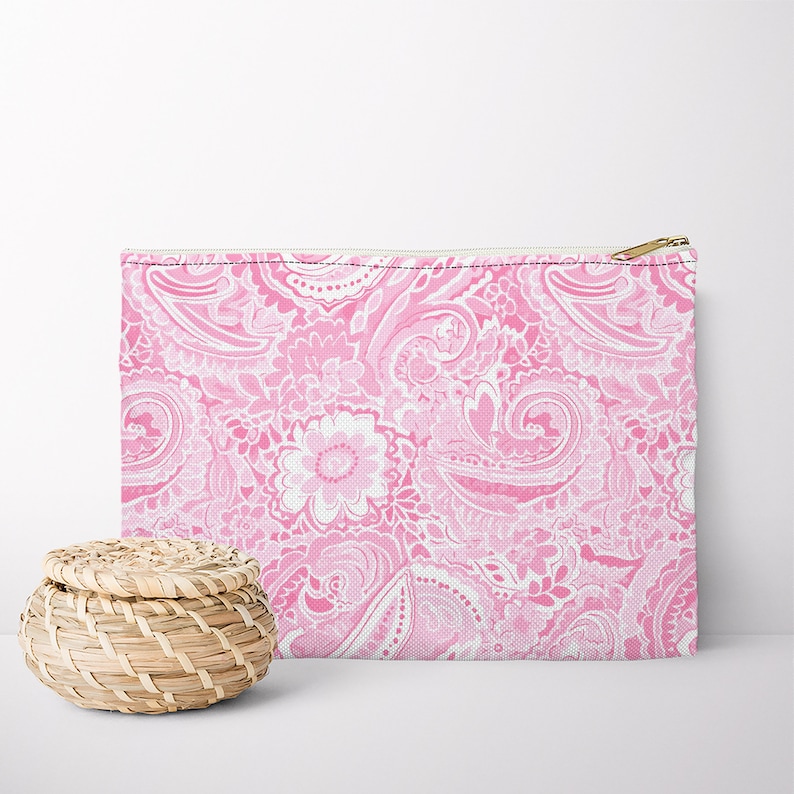 Preppy Inspired Pink Paisley Digital Paper, 10 Seamless Patterns for ...