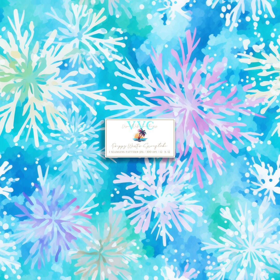 Preppy Winter Snowflake Digital Paper 1 Seamless Pattern for - Etsy