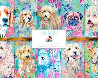 Preppy Inspired Chevron Pack 2 Digital Paper, 10 Seamless Patterns for ...