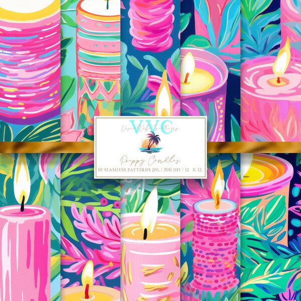 Preppy Candles - Etsy