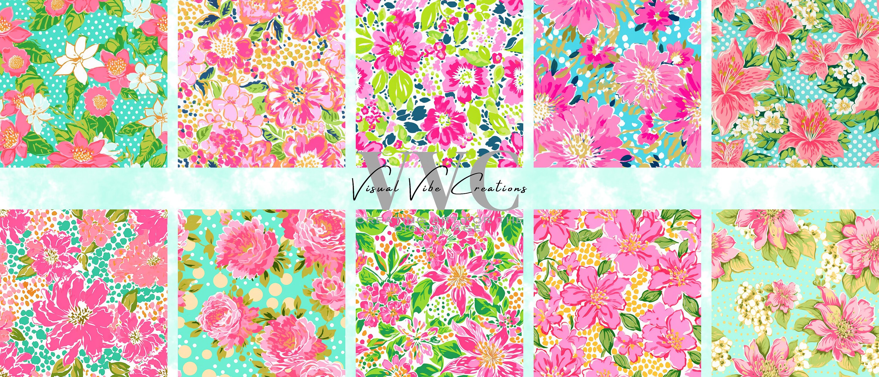 Preppy Inspired Polka Dots Digital Paper 10 Seamless Preppy - Etsy