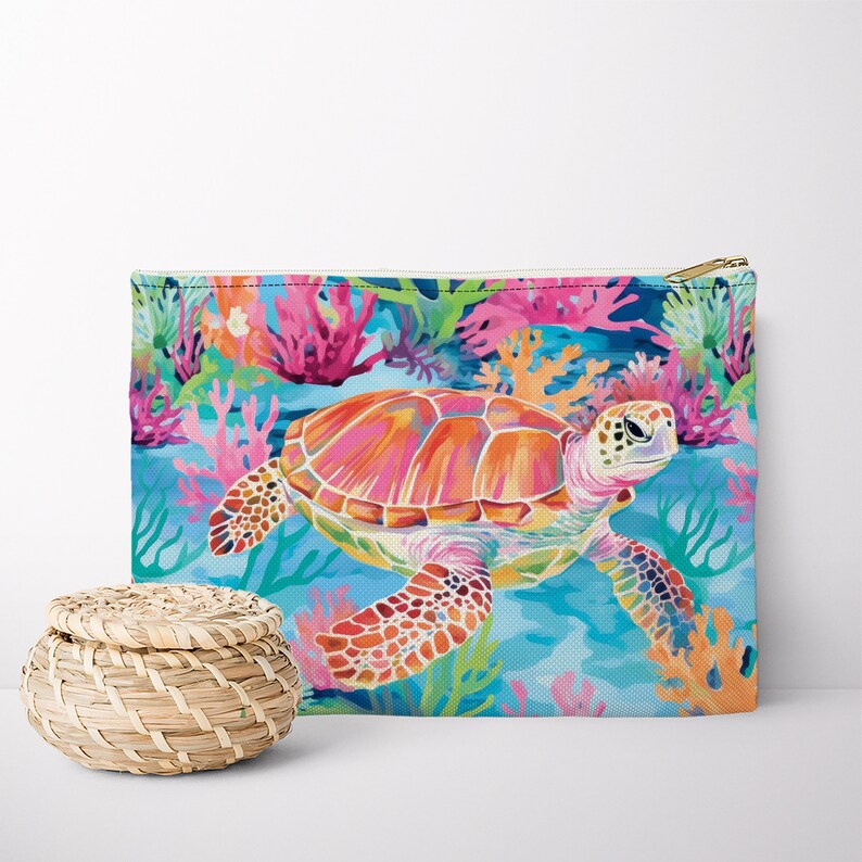 Preppy Sea Turtle Digital Paper, 1 Seamless Pattern for Printable ...