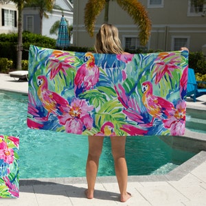 Tropical Preppy Parrot Digital Paper, 10 Seamless Floral Patterns for ...