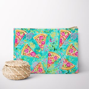 Preppy Pizza Slice Digital Paper, 1 Seamless Tropical Pattern for ...