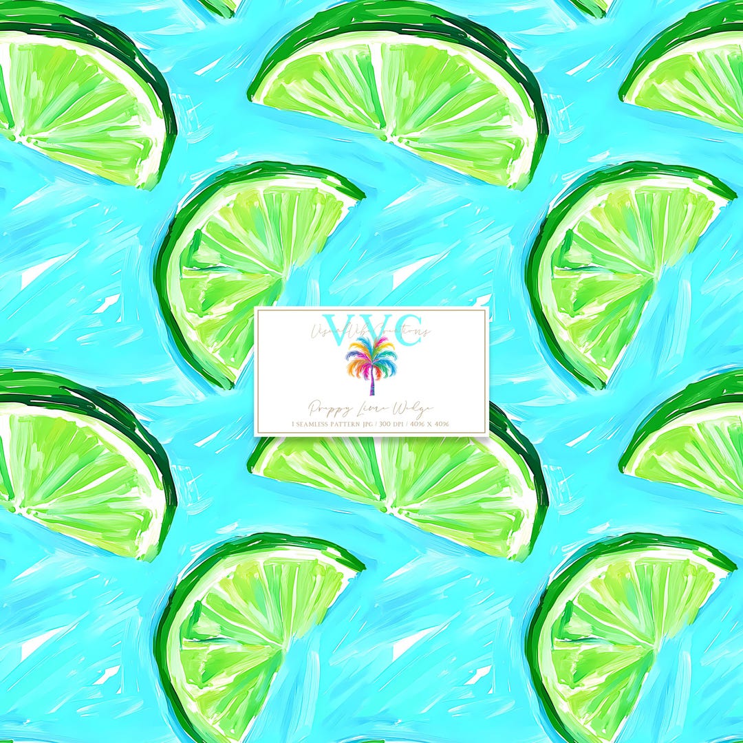 Preppy Lime Wedge Digital Paper, 1 Seamless Pattern for Scrapbook Paper ...