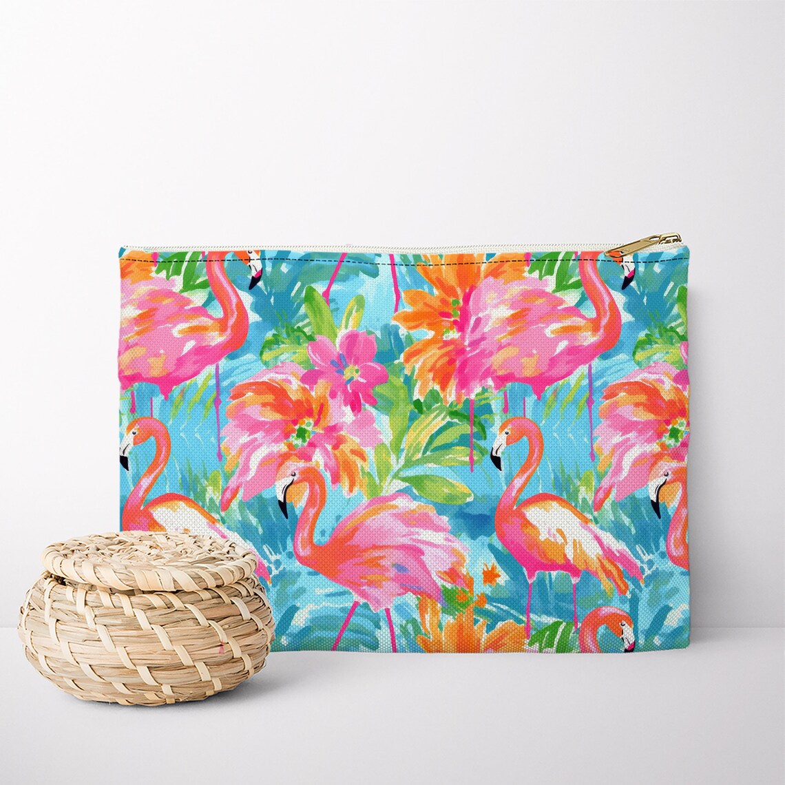 Flamingo Digital Paper 10 Seamless Preppy Colorful Floral - Etsy