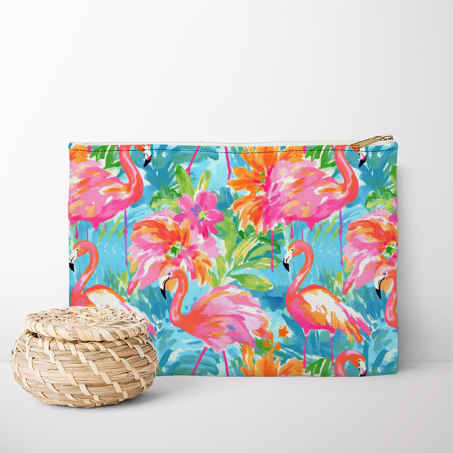 Flamingo Digital Paper 10 Seamless Preppy Colorful Floral - Etsy