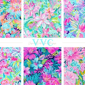 Preppy Paradise Digital Paper, 10 Seamless Patterns for Printable ...